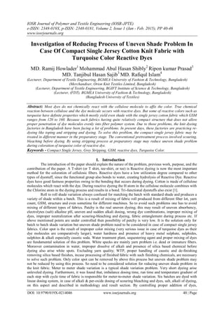 Investigation of Reducing Process of Uneven Shade Problem In Case Of ...