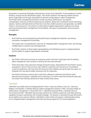 G03.2013 magic quadrant talent management suites | PDF