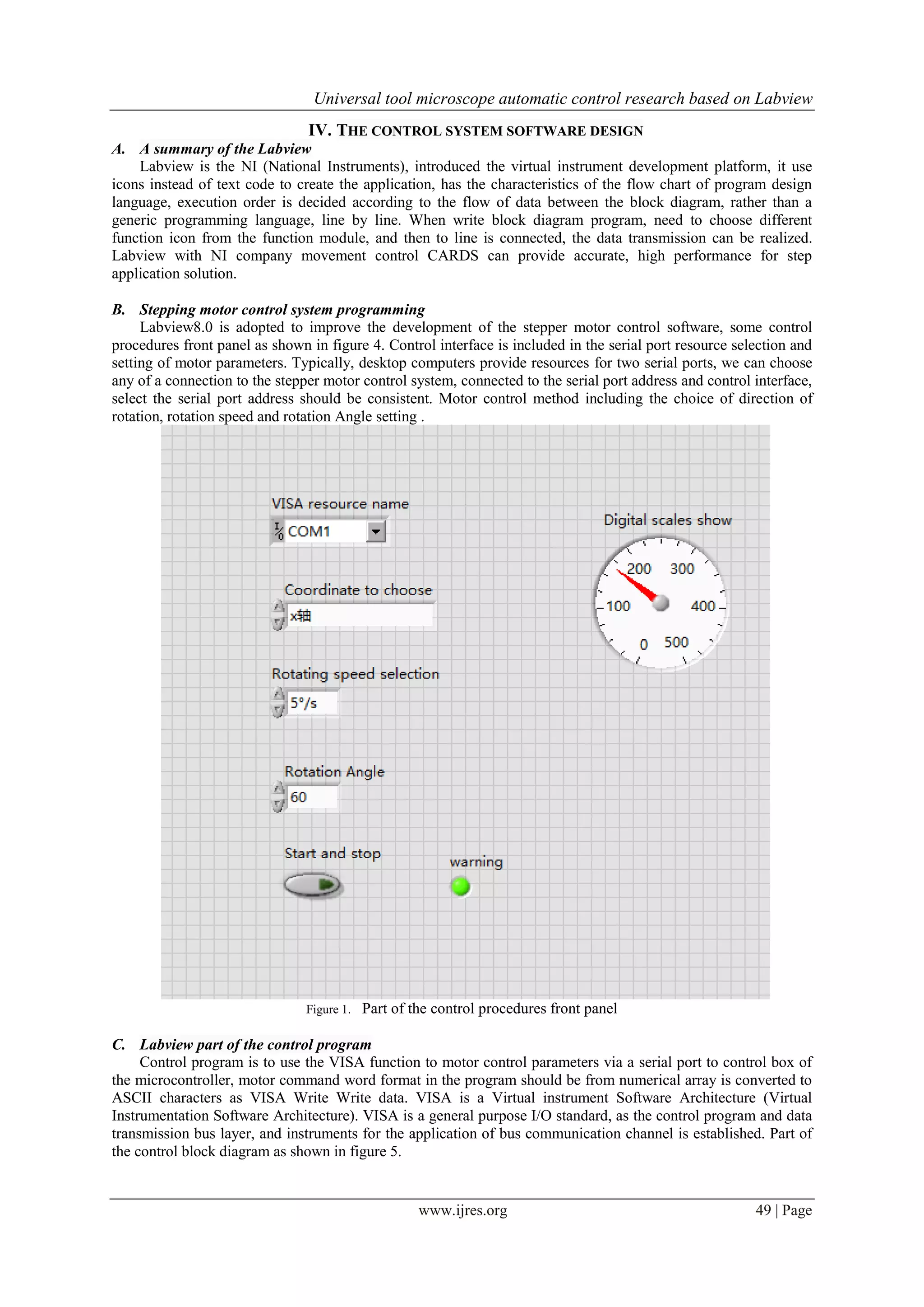 Universal tool microscope automatic control research based on Labview | PDF