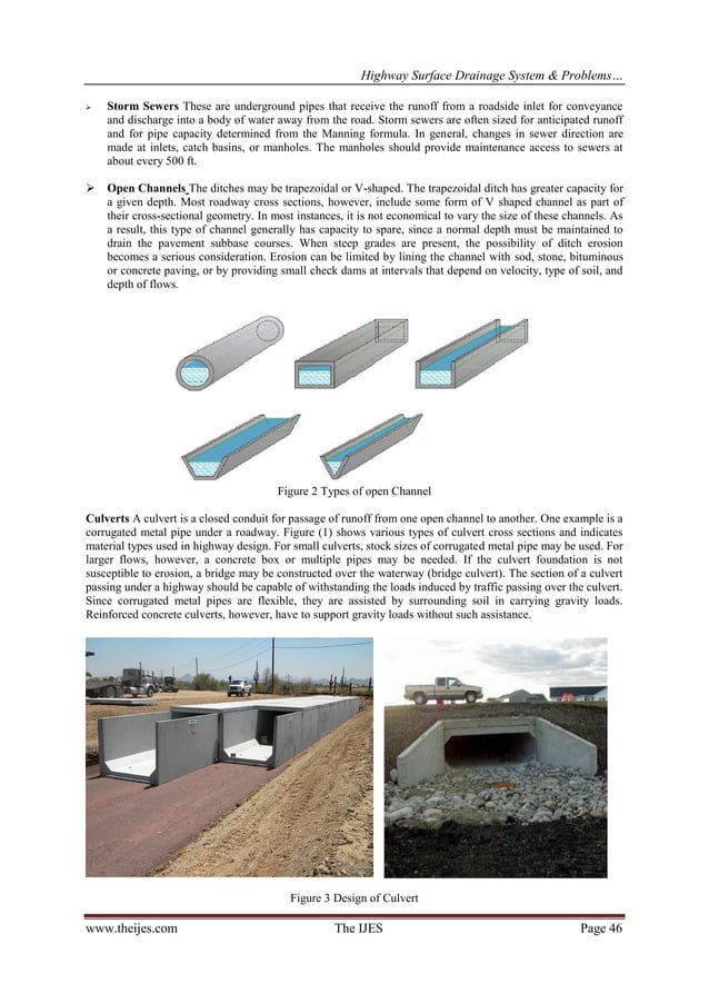 Highway Surface Drainage System & Problems of Water Logging In Road ...