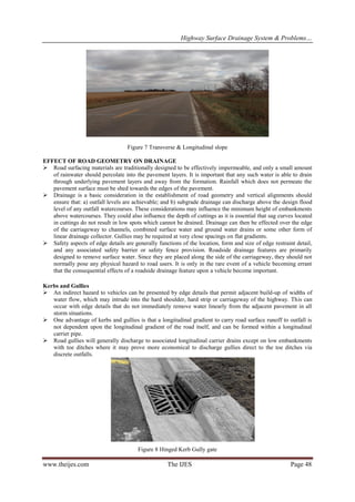 Highway Surface Drainage System & Problems of Water Logging In Road ...