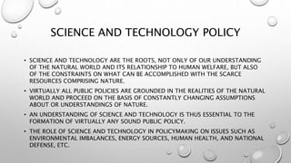 G0321 lecture 8 public policy of science and technology | PPTX ...