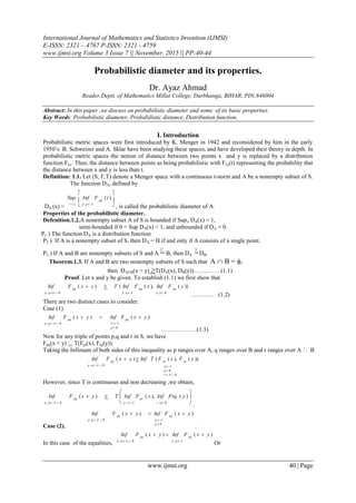 Probabilistic diameter and its properties. | PDF