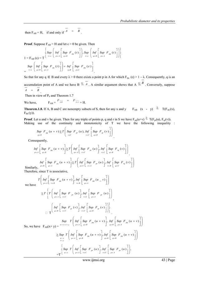 Probabilistic diameter and its properties. | PDF