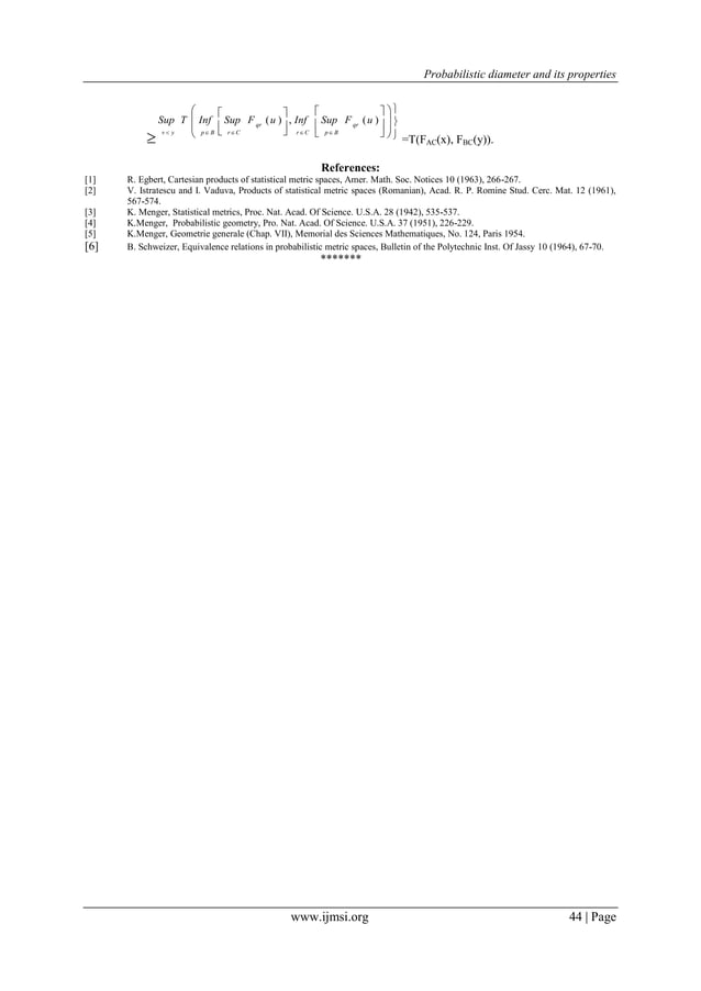 Probabilistic diameter and its properties. | PDF