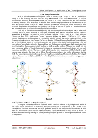 Swarm Intelligence: An Application of Ant Colony Optimization | PDF