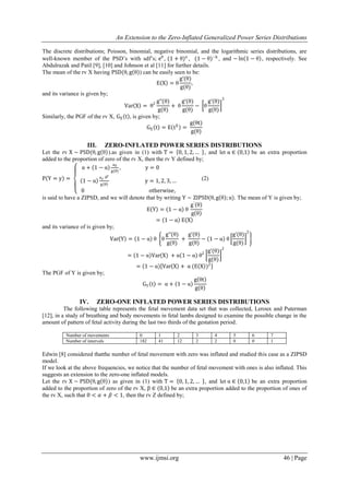 An Extension to the Zero-Inflated Generalized Power Series Distributions | PDF | Physics | Science