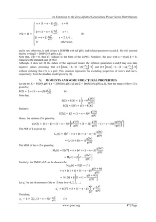 An Extension to the Zero-Inflated Generalized Power Series Distributions | PDF | Physics | Science