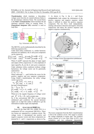 Improved Grid Synchronization Algorithm for DG System using DSRF PLL under Grid disturbances | PDF