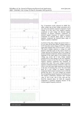 Improved Grid Synchronization Algorithm for DG System using DSRF PLL under Grid disturbances | PDF