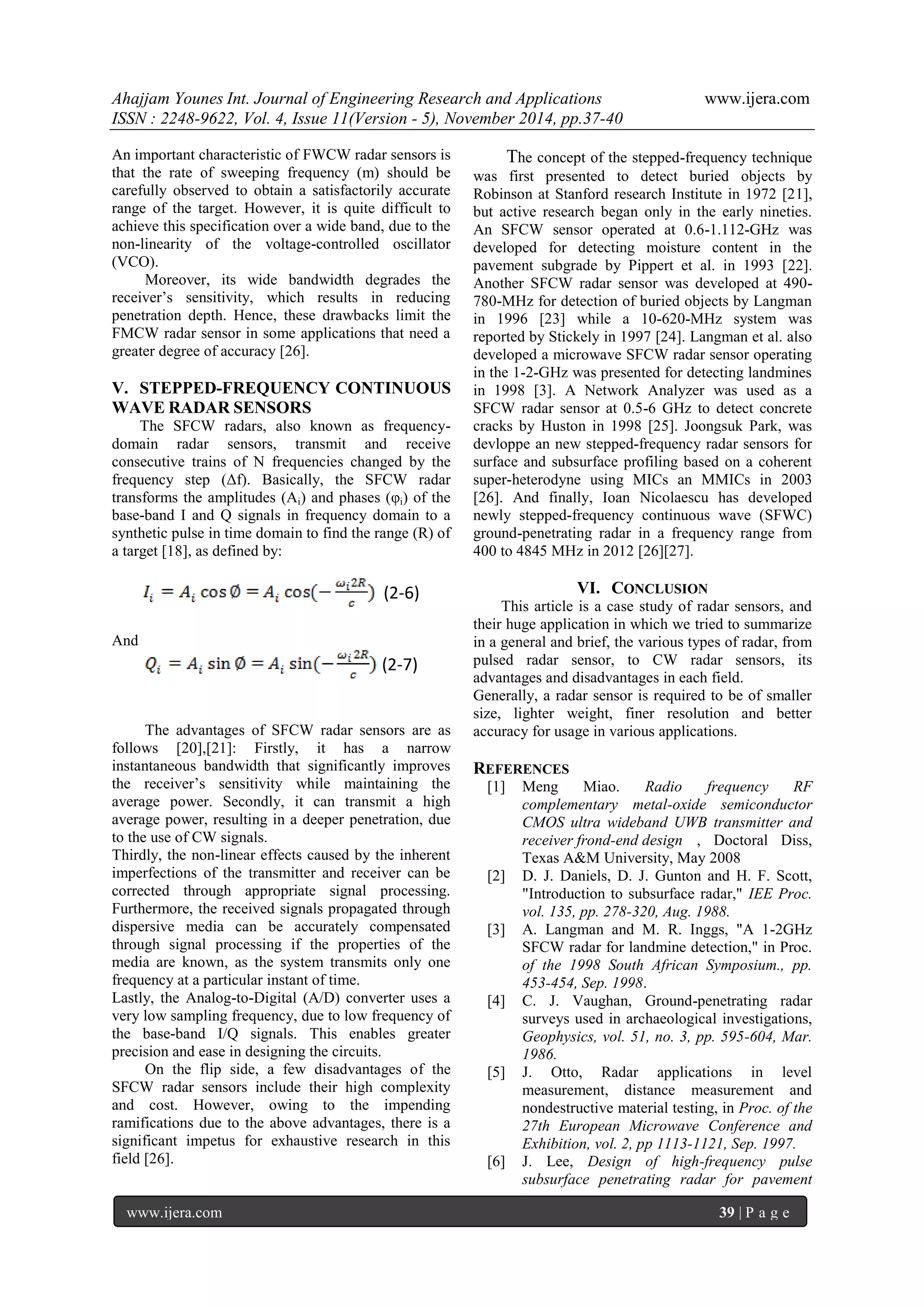Bibliography, Background and Overview of UWB radar sensor | PDF ...