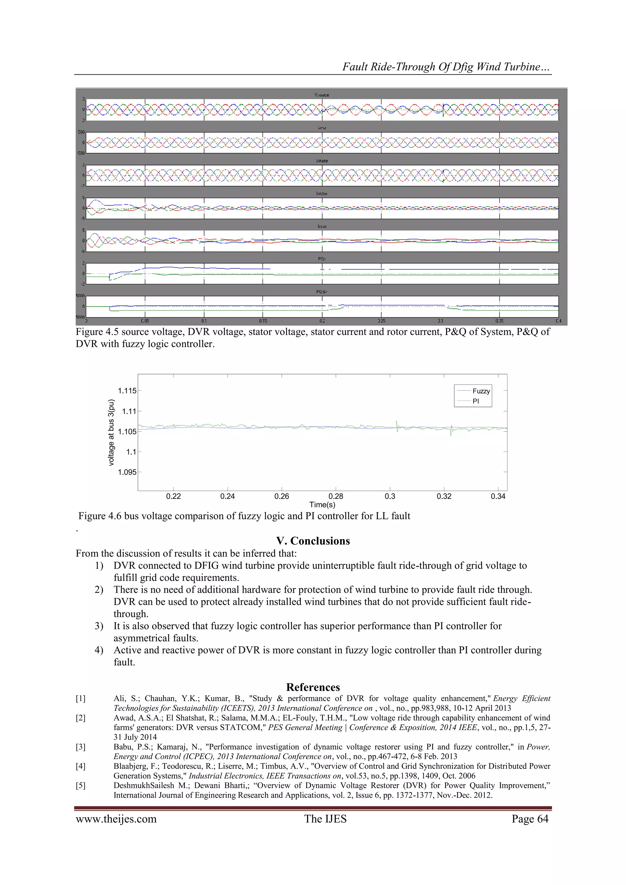 Fault Ride-Through of DFIG Wind Turbine by DVR Using Synchronous Reference Frame Control | PDF