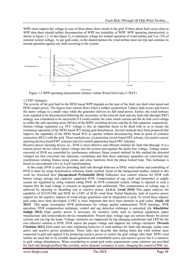Fault Ride Through Of Dfig Wind Turbine By Dvr Using Synchronous Reference Frame Control Pdf