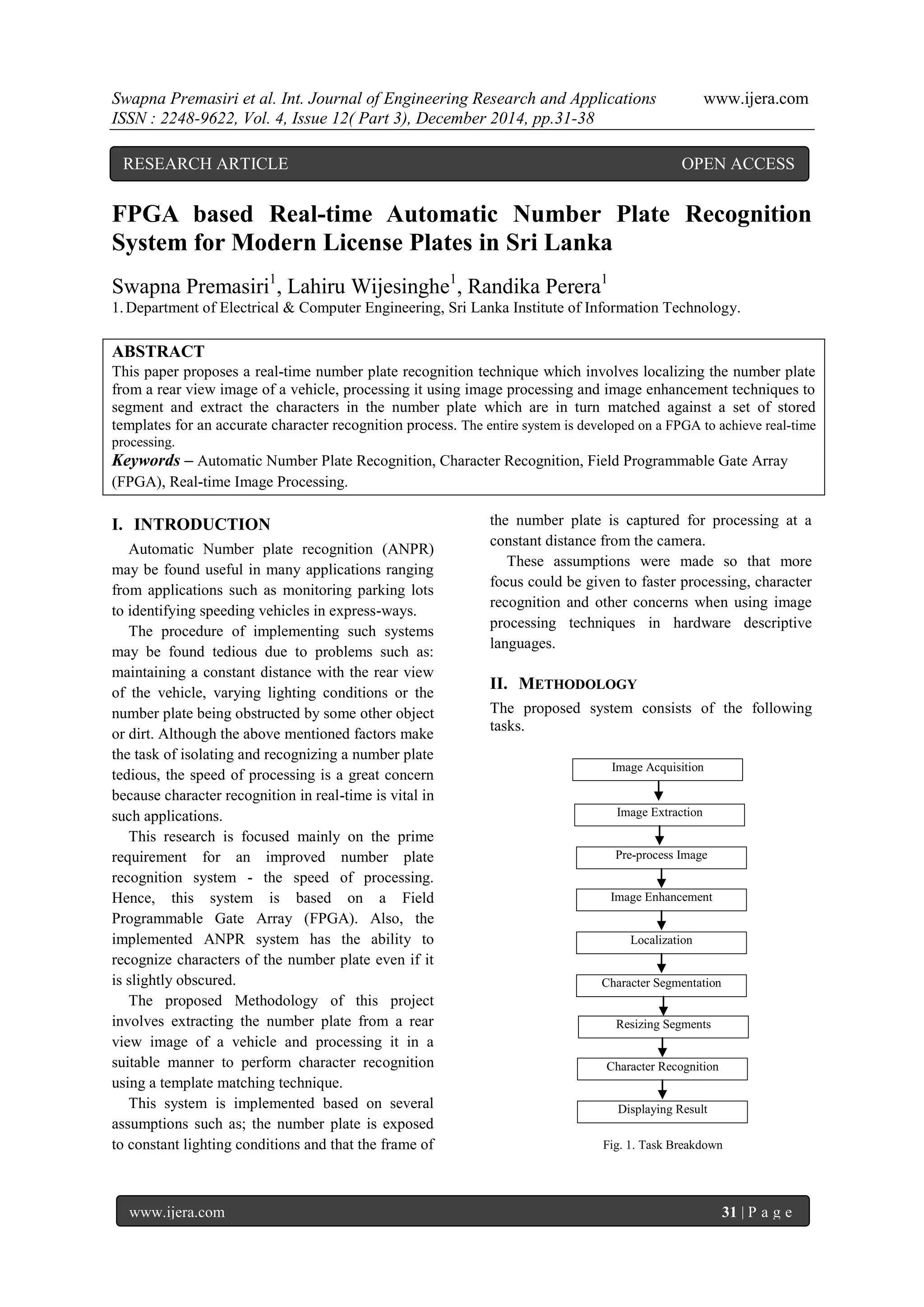 FPGA based Real-time Automatic Number Plate Recognition System for ...