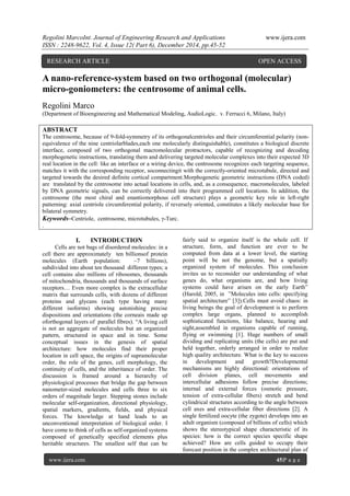A nano-reference-system based on two orthogonal (molecular) micro-goniometers: the centrosome of ...