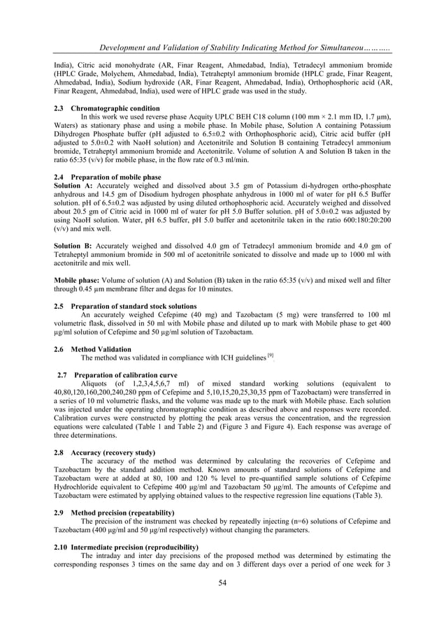 Development and Validation of Stability Indicating Method for Simultaneous Estimation of ...
