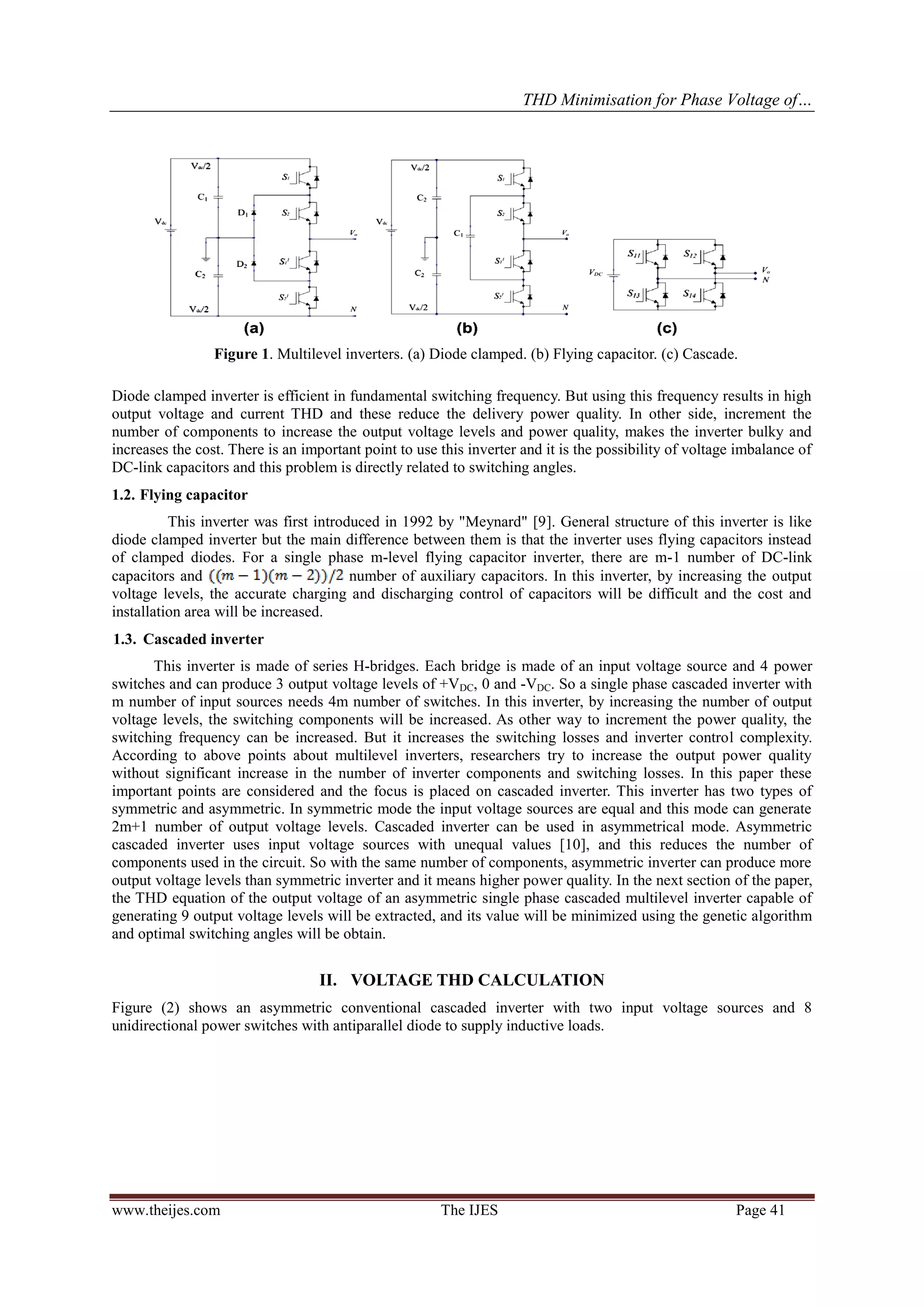 THD Minimisation for Phase Voltage of Multilevel Inverters Using Genetic Algorithm | PDF | Home ...