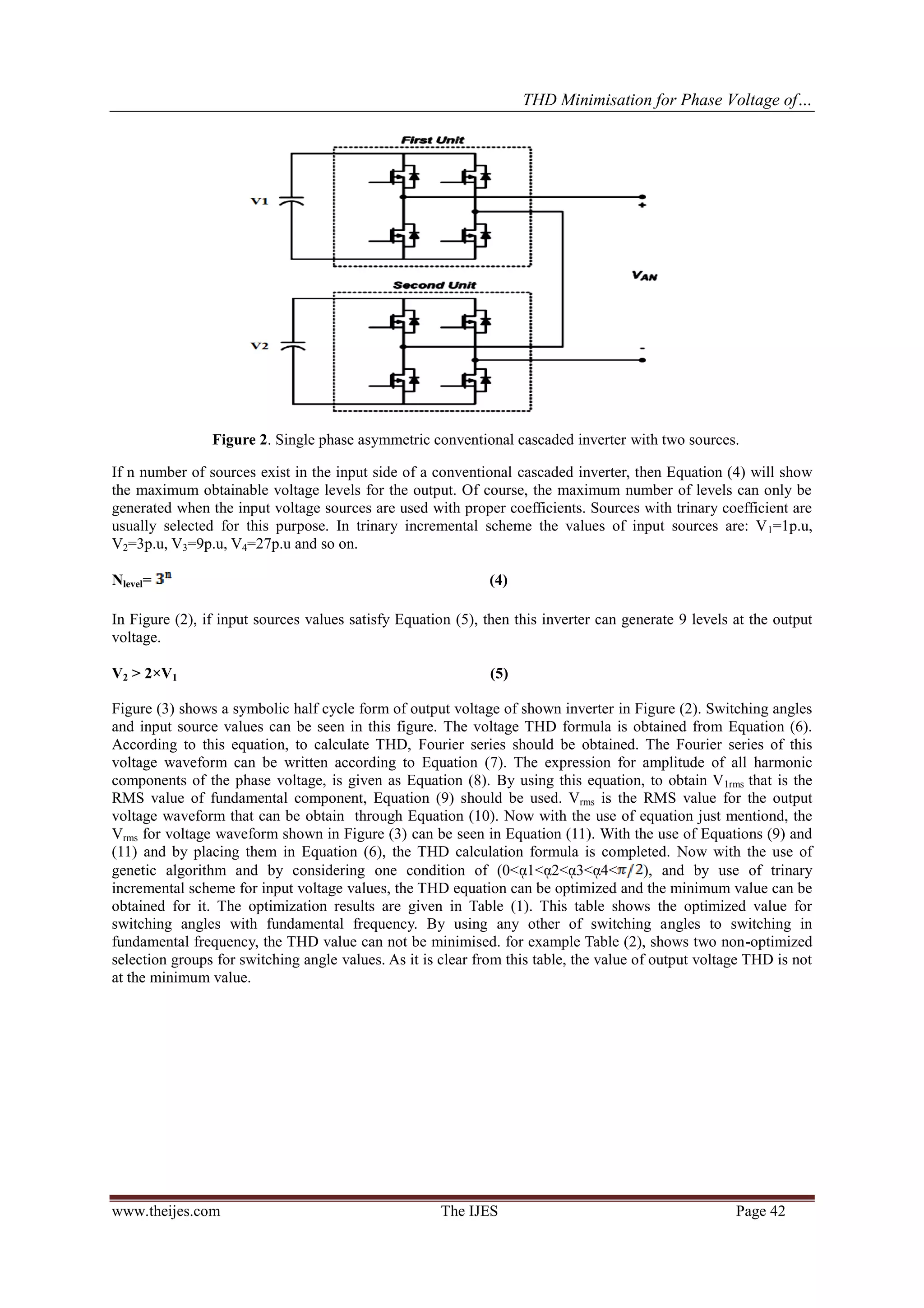 THD Minimisation for Phase Voltage of Multilevel Inverters Using Genetic Algorithm | PDF | Home ...