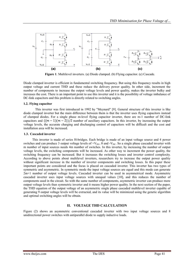 THD Minimisation for Phase Voltage of Multilevel Inverters Using Genetic Algorithm | PDF | Home ...