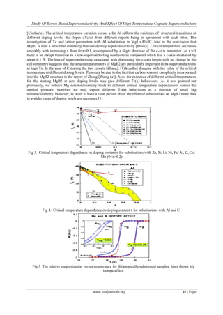Study of Boron Based Superconductivity and Effect of High Temperature Cuprate Superconductors | PDF