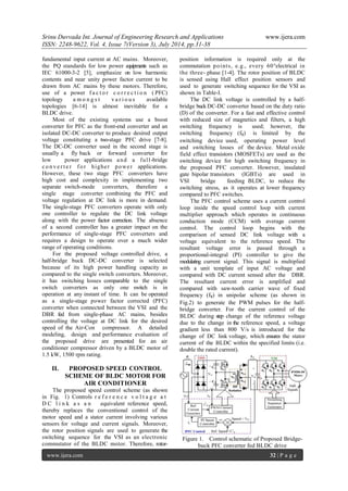 A Single Phase to Three Phase PFC Half-Bridge Converter Using BLDC Drive with SPWM Technique | PDF
