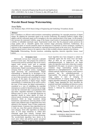 Wavelet Based Image Watermarking | PDF