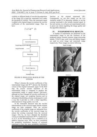 Wavelet Based Image Watermarking | PDF