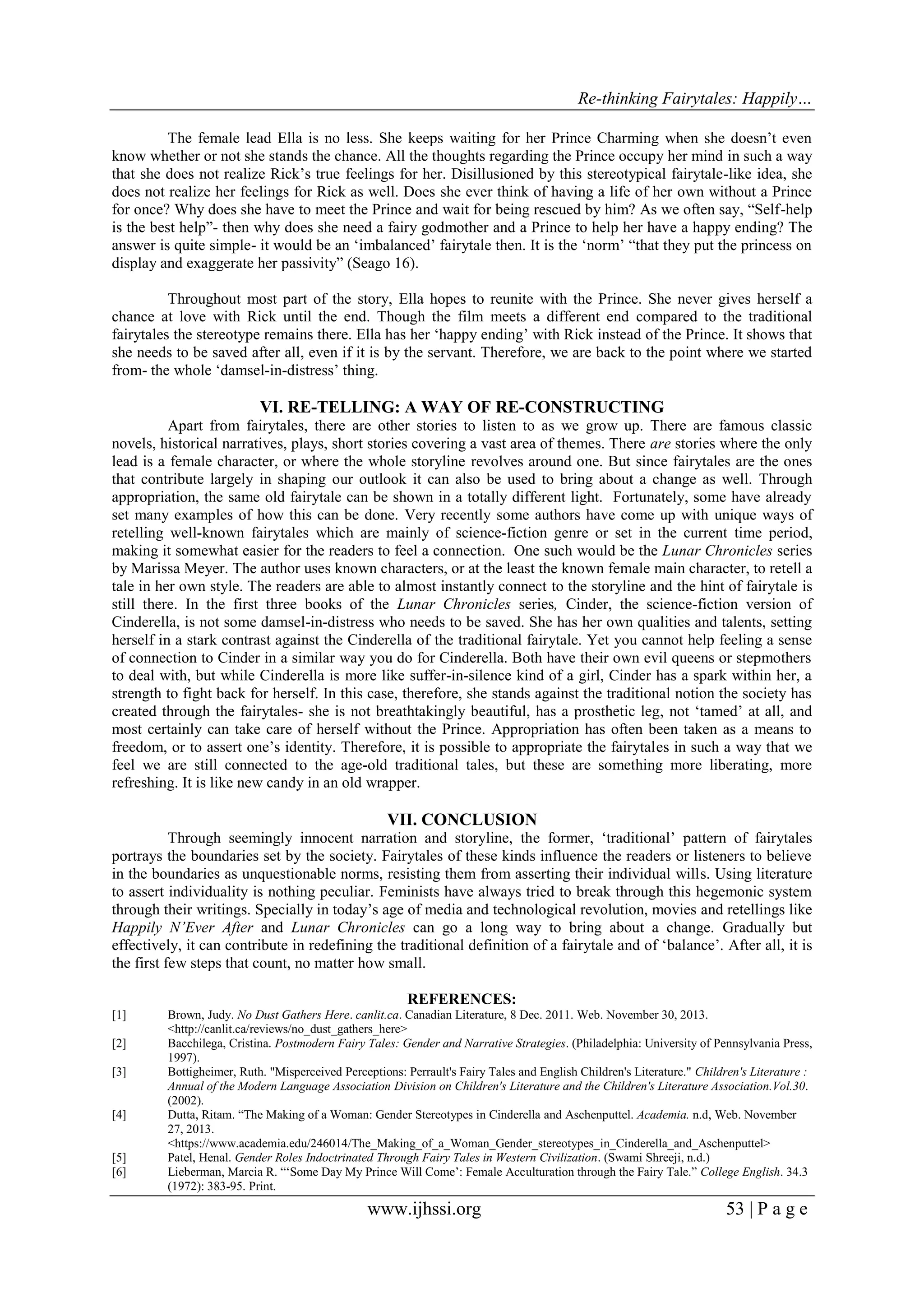 Re-thinking Fairytales: Happily “Never” After? | PDF