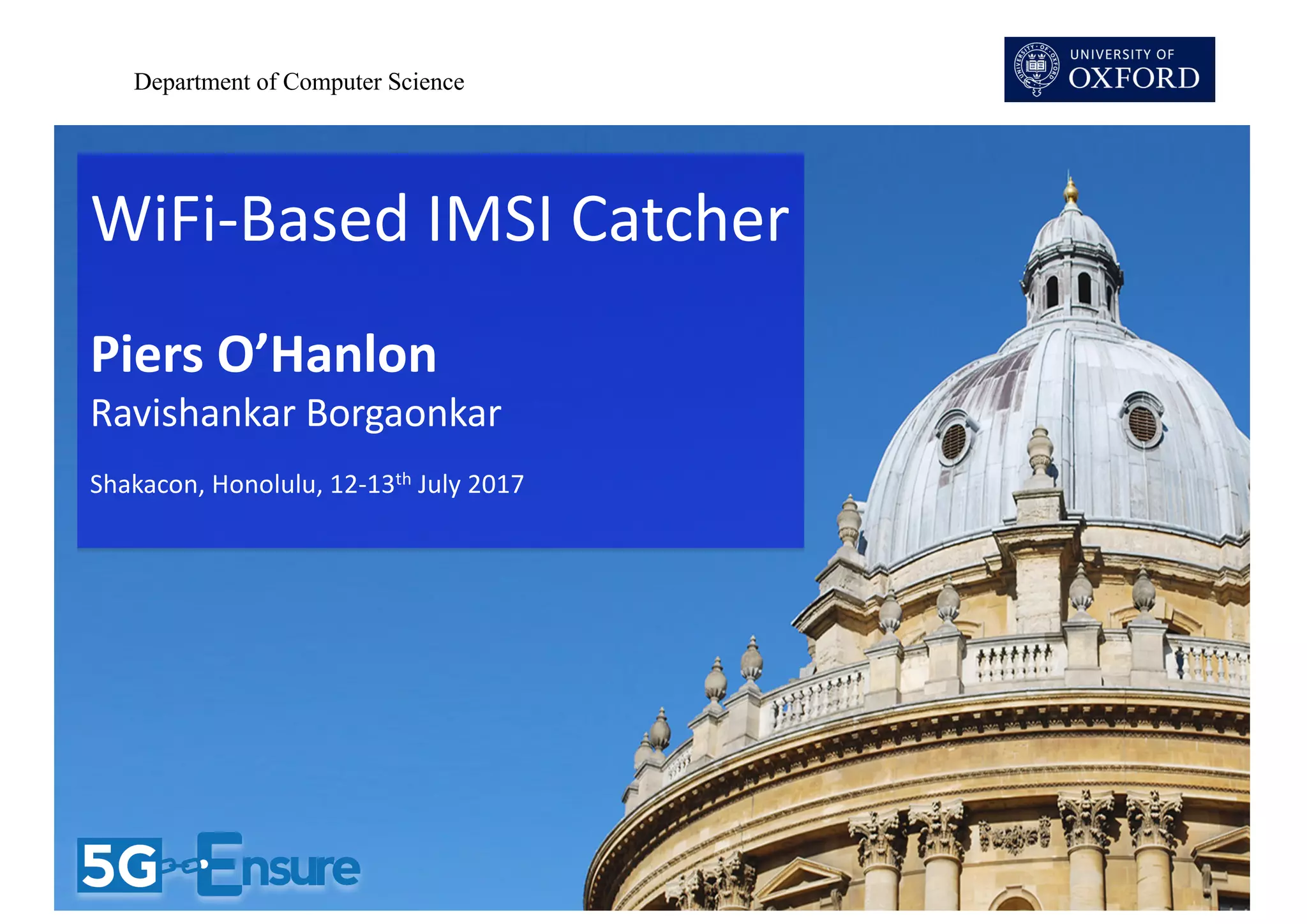WiFi-Based IMSI Catcher | PDF