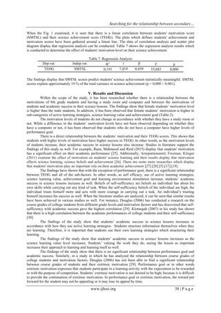 Searching for the relationship between secondary schools students' motivation and science ...