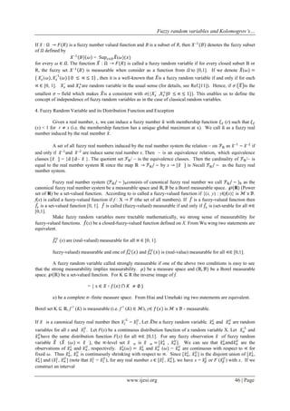 Fuzzy random variables and Kolomogrov’s important results | PDF | Physics | Science