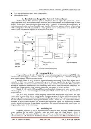 Microcontroller Based Automatic Sprinkler Irrigation System | PDF