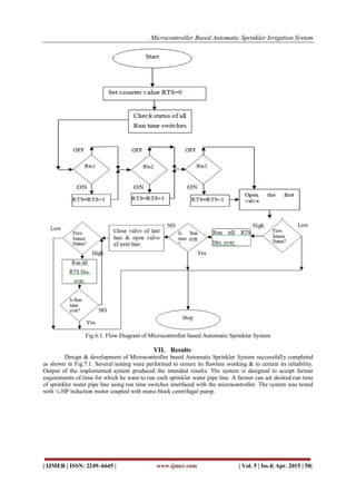 Microcontroller Based Automatic Sprinkler Irrigation System | PDF