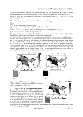 Examination of Total Precipitable Water using MODIS measurements and Comparison with Radiosonde ...