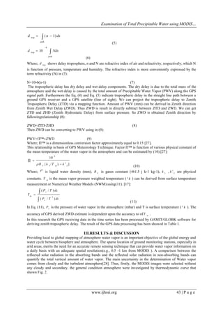 Examination of Total Precipitable Water using MODIS measurements and Comparison with Radiosonde ...