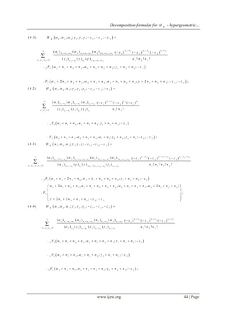 Decomposition formulas for H B - hypergeometric functions of three variables | PDF