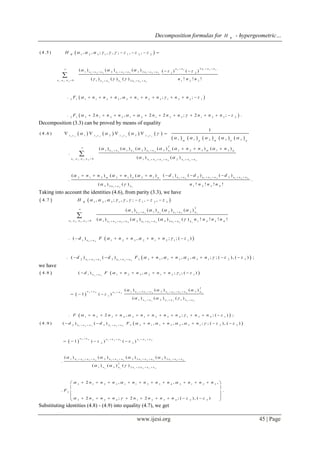 Decomposition formulas for H B - hypergeometric functions of three variables | PDF