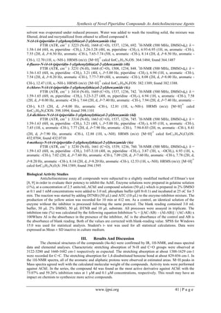 Synthesis of Novel Piperidine Compounds As Anticholinesterase Agents | PDF