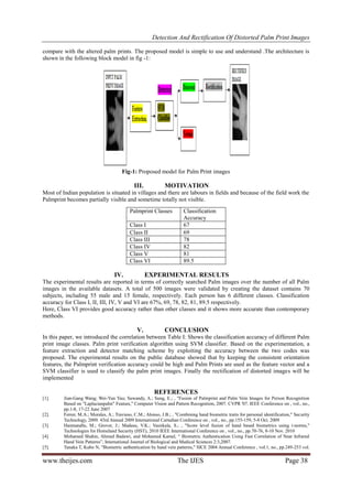 Detection and Rectification of Distorted Palm Print Images | PDF