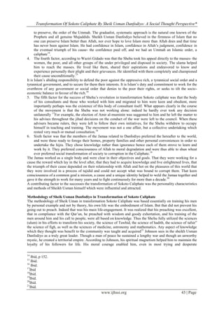 Transformation of Sokoto Caliphate by Sheik Usman Danfodiyo: A Social Thought Perspective | PDF