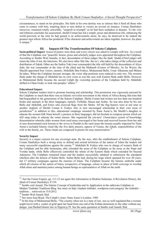 Transformation of Sokoto Caliphate by Sheik Usman Danfodiyo: A Social ...