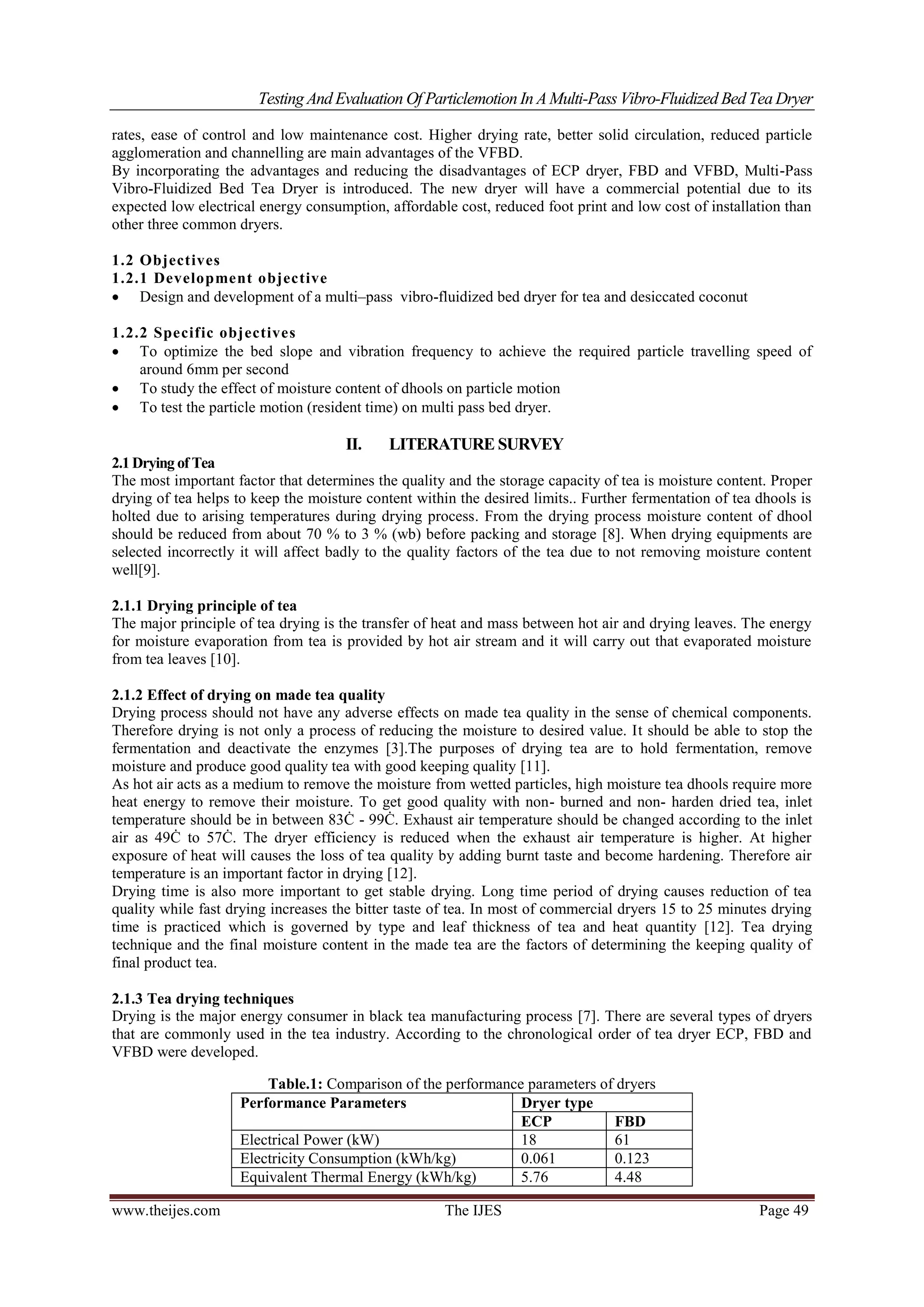 Testing and Evaluation of Particle Motion in a Multi-Pass ...