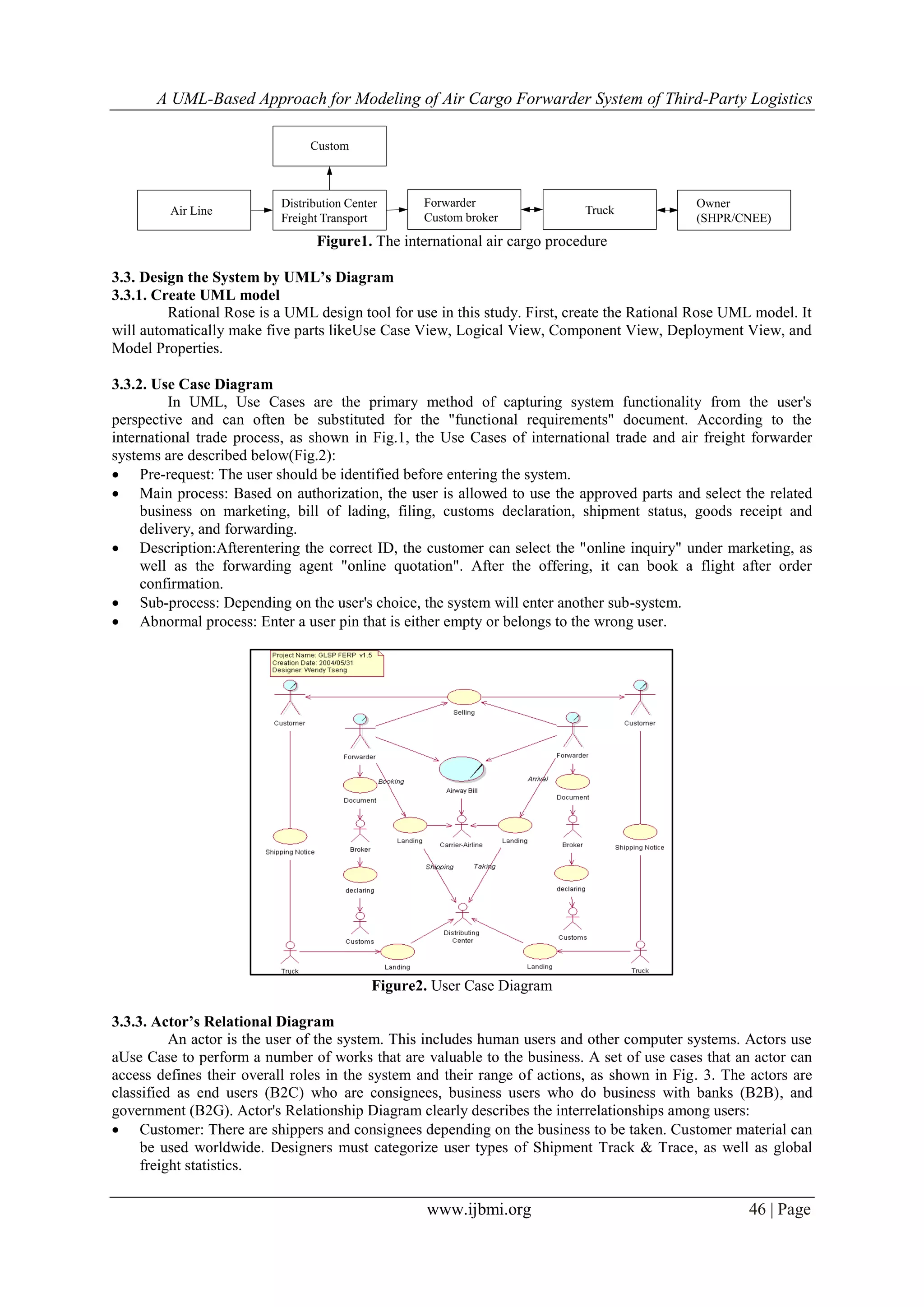 A UML-Based Approach for Modeling of Air Cargo Forwarder System of Third-Party Logistics | PDF