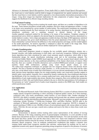 Advances in Automatic Speech Recognition: From Audio-Only To Audio-Visual Speech Recognition | PDF