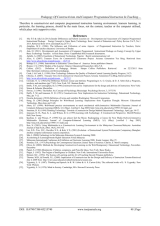 Pedagogy of Constructivism and Computer Programmed Instruction in Teaching and Learning ...