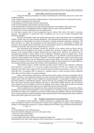 Multiple Constraints Consideration in Power System State Estimation | PDF