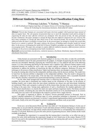 Different Similarity Measures for Text Classification Using Knn | PDF | Computing | Technology ...