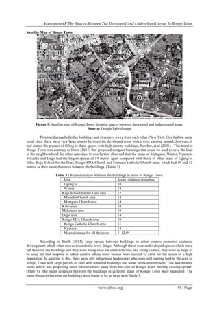 ssessment of the Spaces between the Developed and Undeveloped Areas in ...