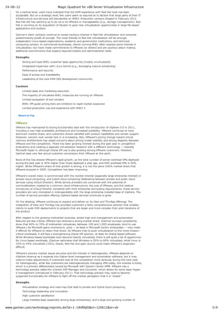 G06.2012 magic quadrant x86 server virtualization infrastructure | PDF