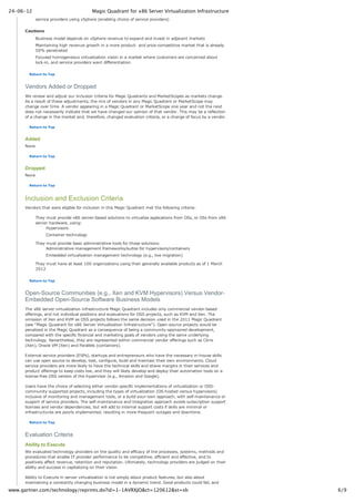 G06.2012 magic quadrant x86 server virtualization infrastructure | PDF